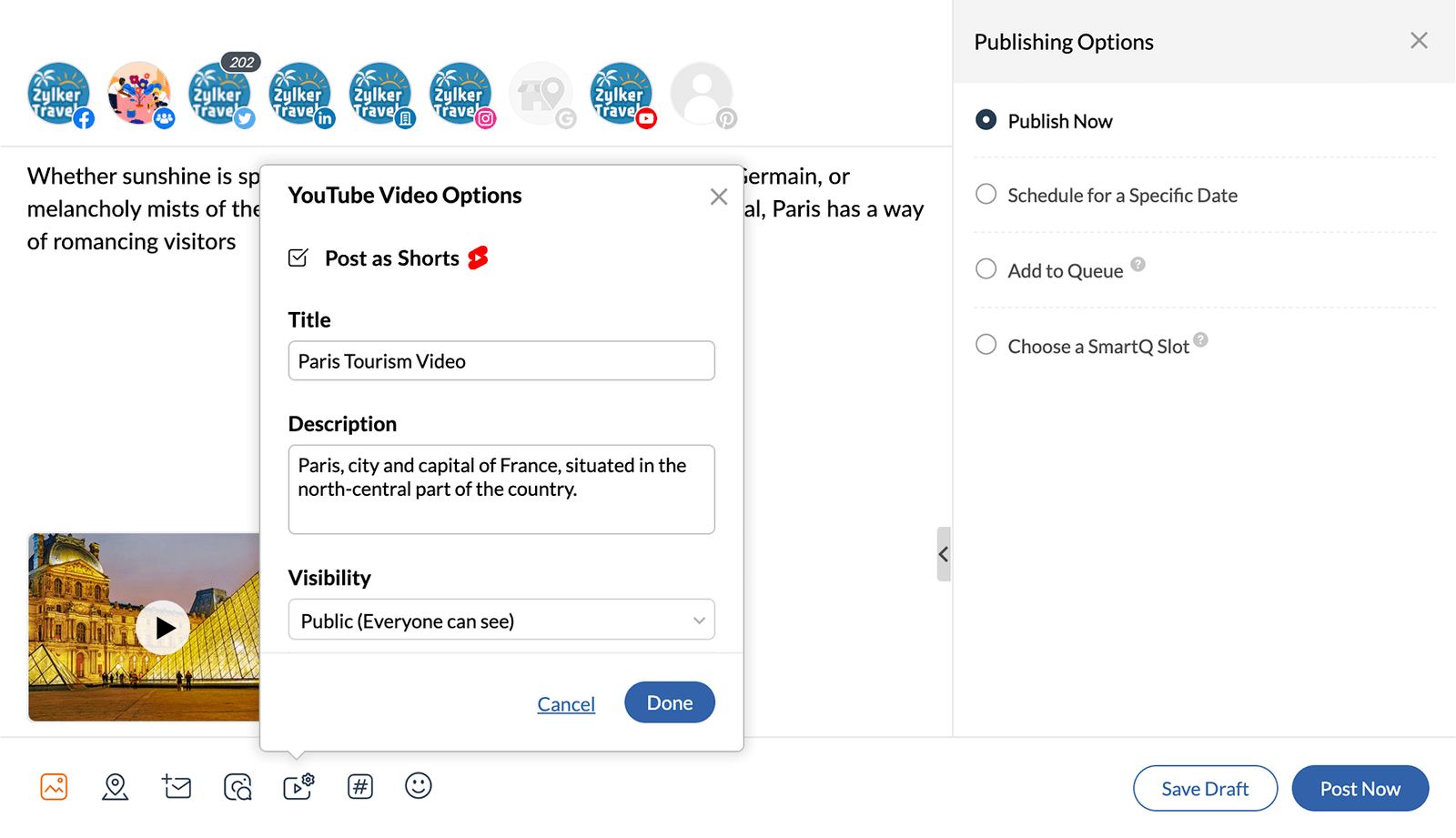 TikTok, Instagram Reels ve Story ve Youtube Shorts Artık Zoho Social'da! | Cloudyflex